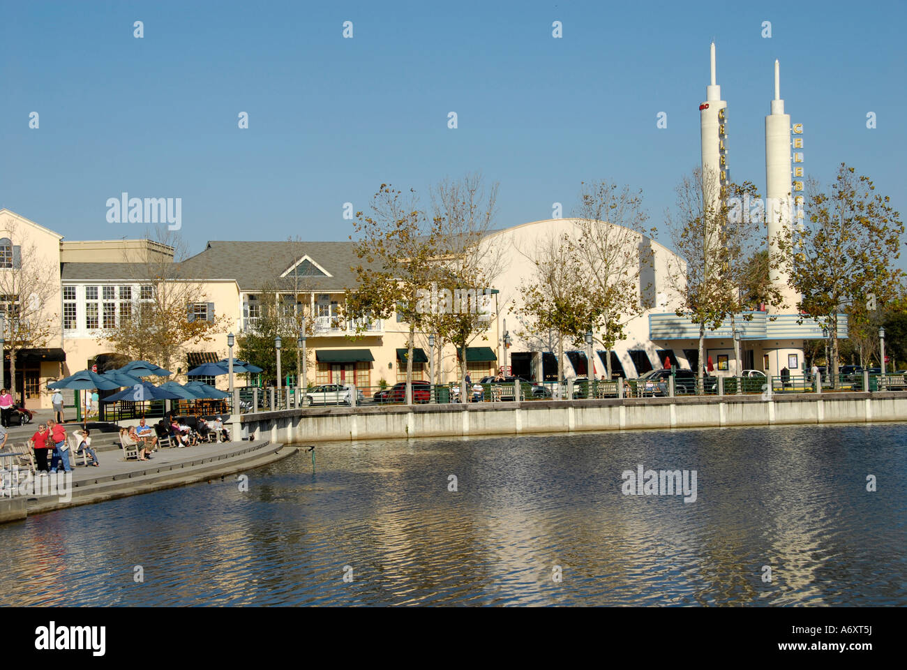 Waterfront in Celebration Florida near Kissimmee Orlando Disney Theme ...