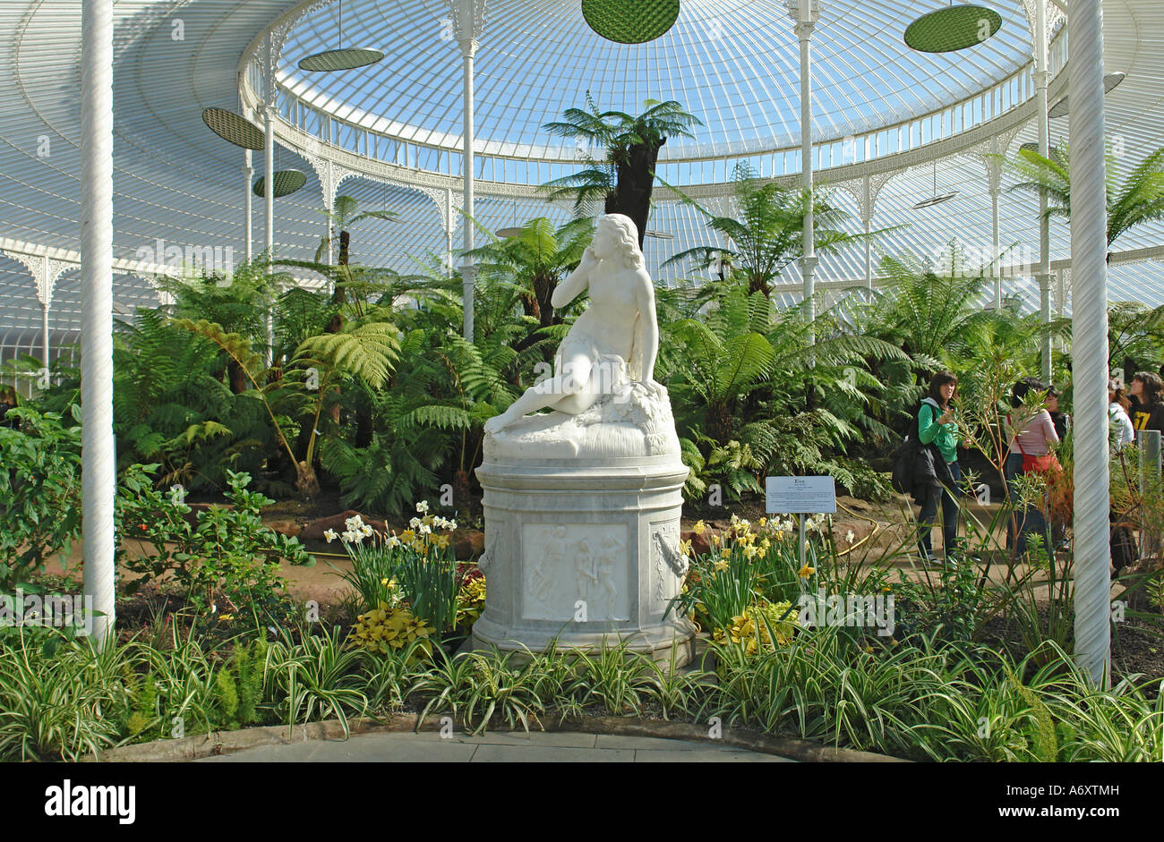 Statue of Eve in the centre of refurbished Kibble Palace Glasgow ...
