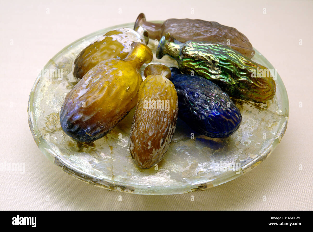Ancient Mediterranean Glass craft displayed at Eretz Israel Museum a ...