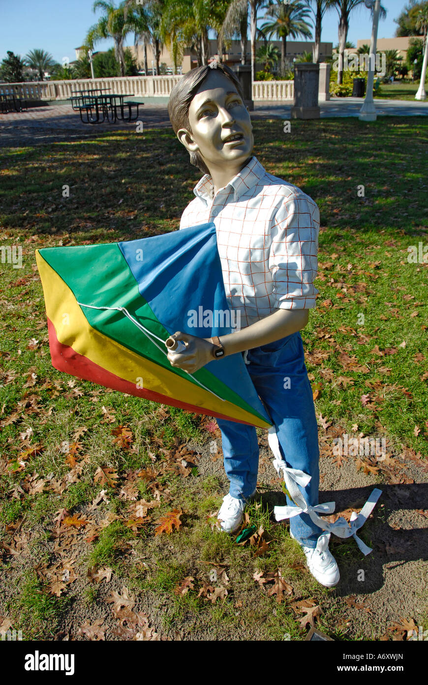 Statue named Out of Sight is of two brothers flying a kite in Barnett ...