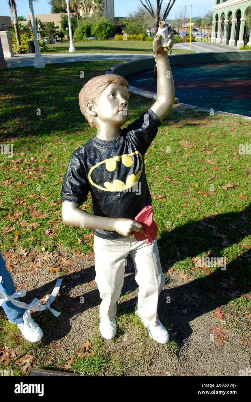 Statue named Out of Sight is of two brothers flying a kite in Barnett ...