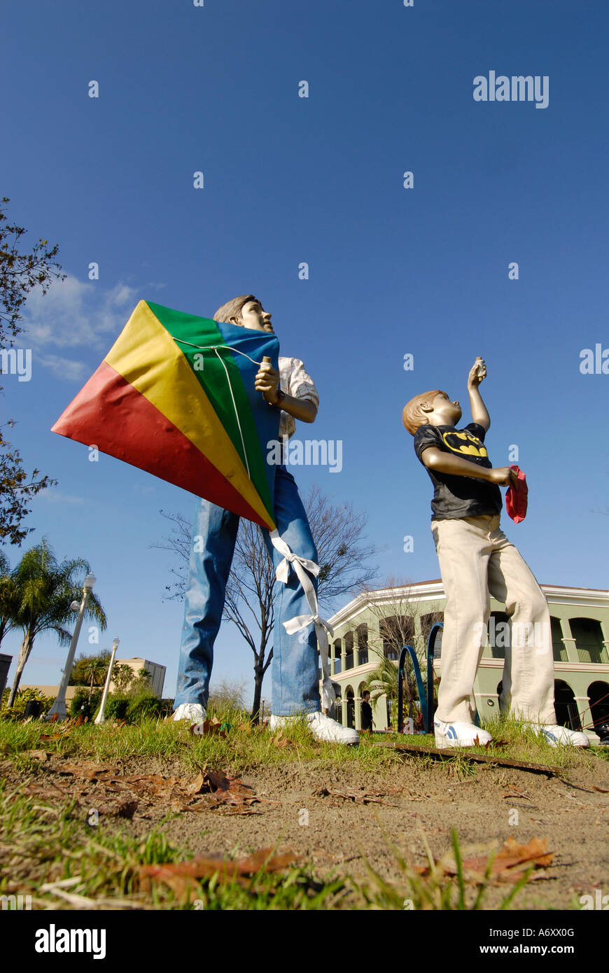 Statue named Out of Sight is of two brothers flying a kite in Barnett ...