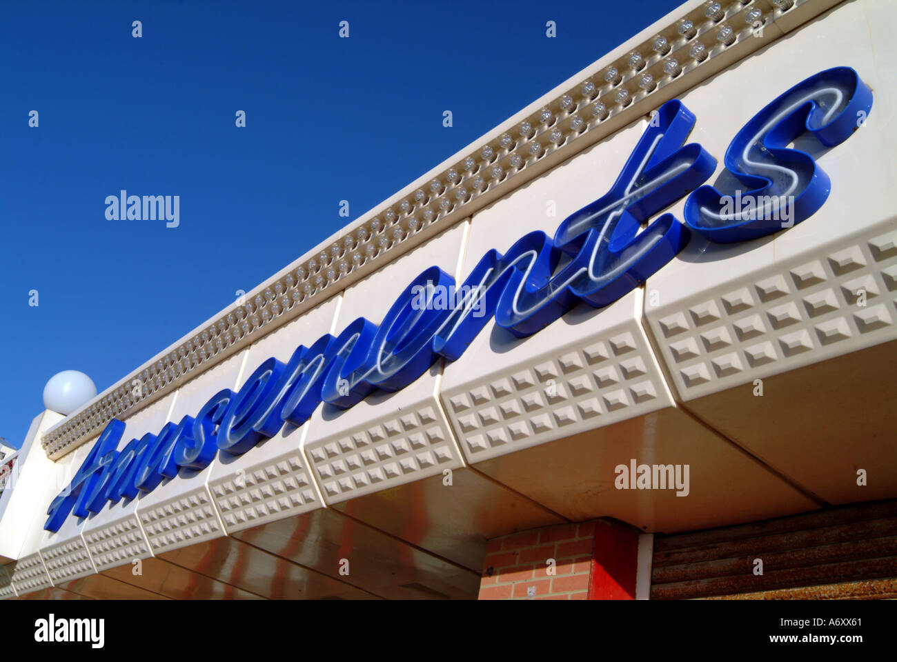 Amusements sign on Ventnor beach Isle of Wight Stock Photo - Alamy