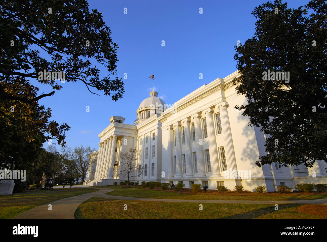 Historic State Capitol building located at Montgomery Alabama AL Stock ...