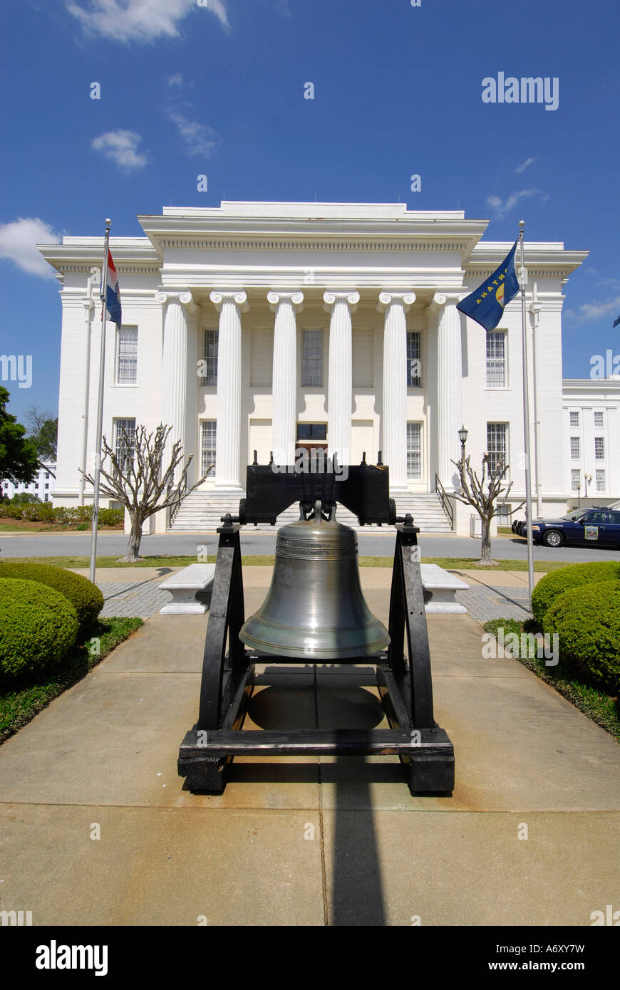 Replica of the Liberty Bell in front of the Historic State Capitol ...