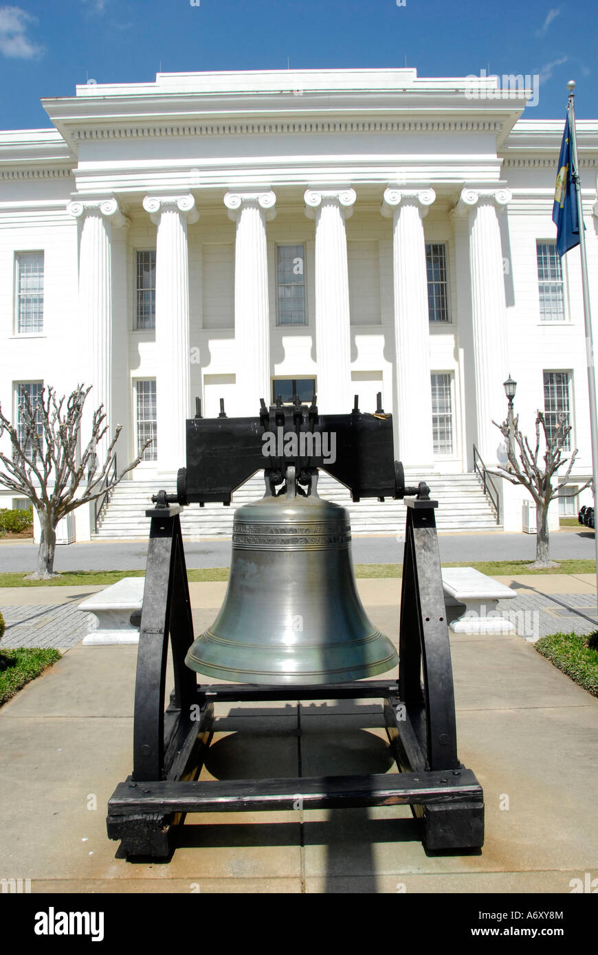 Replica of the Liberty Bell in front of the Historic State Capitol ...