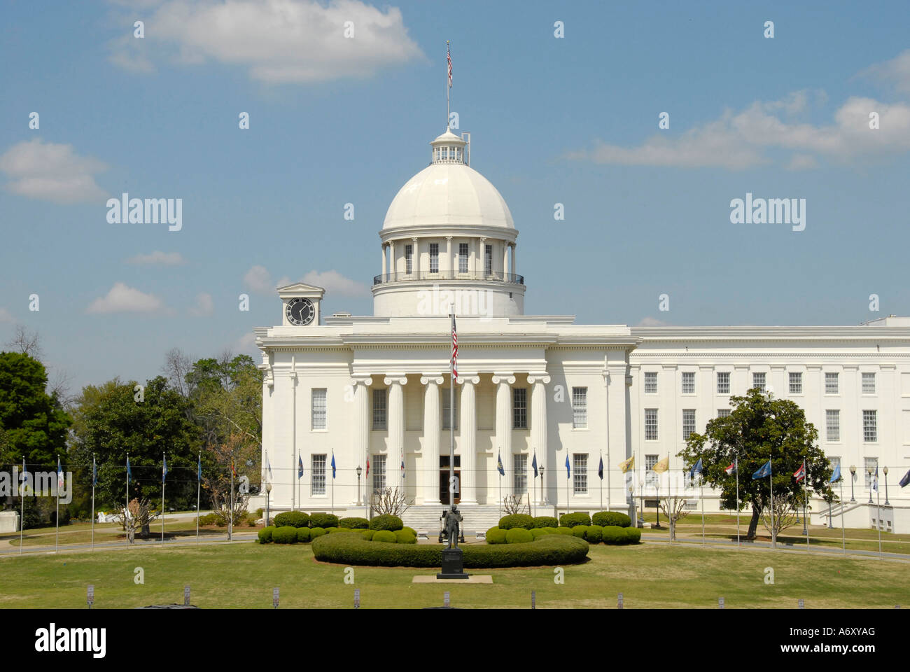 Historic State Capitol Building Located At Montgomery Alabama AL Stock