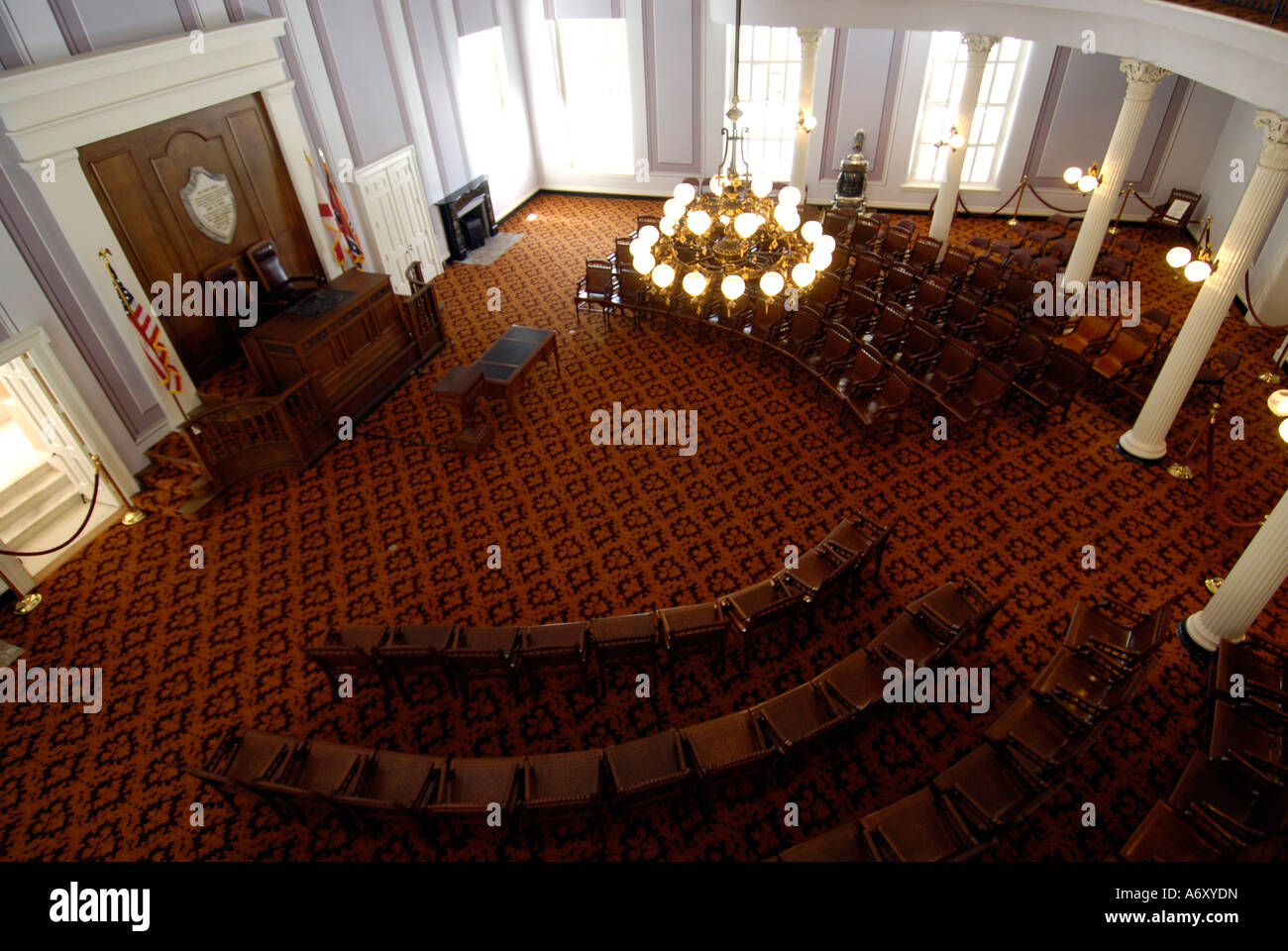 Alabama montgomery state capitol building house chamber hi-res stock ...