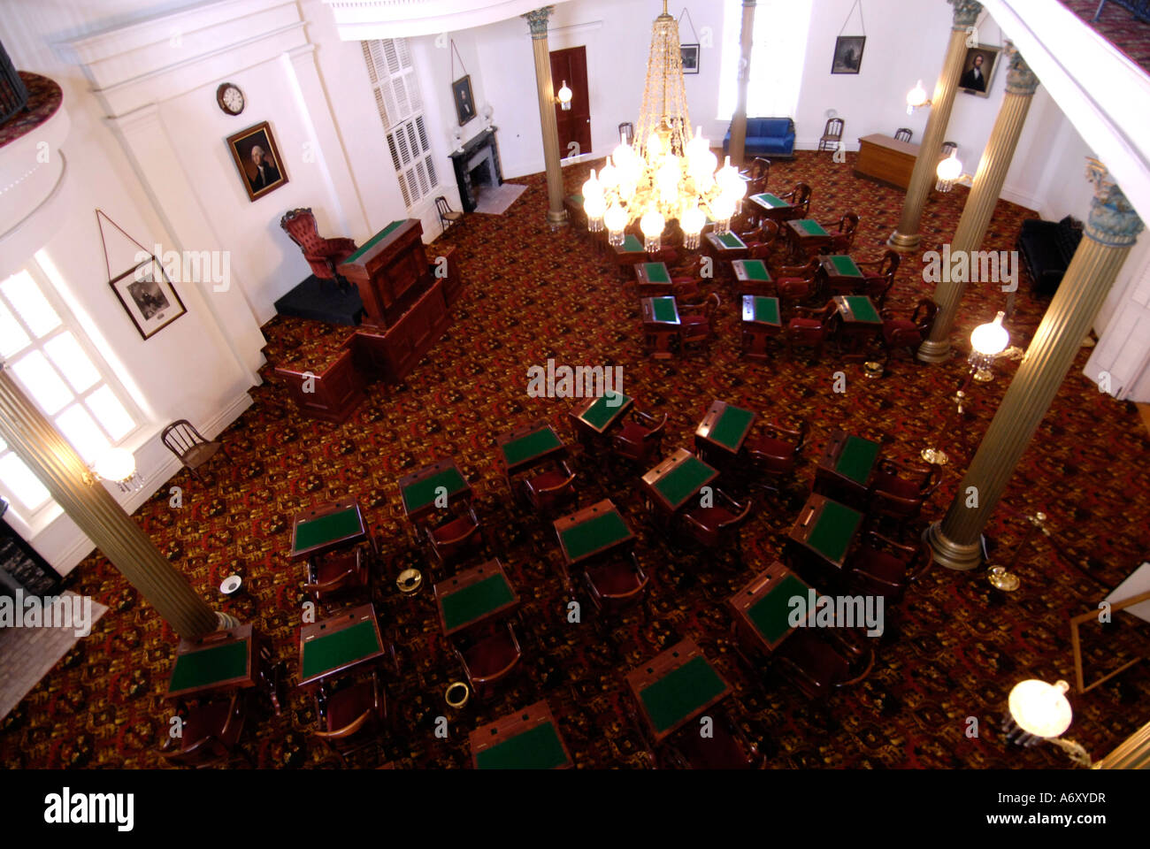 Historic Senate chamber 1851 1985 in the State Capitol building located ...