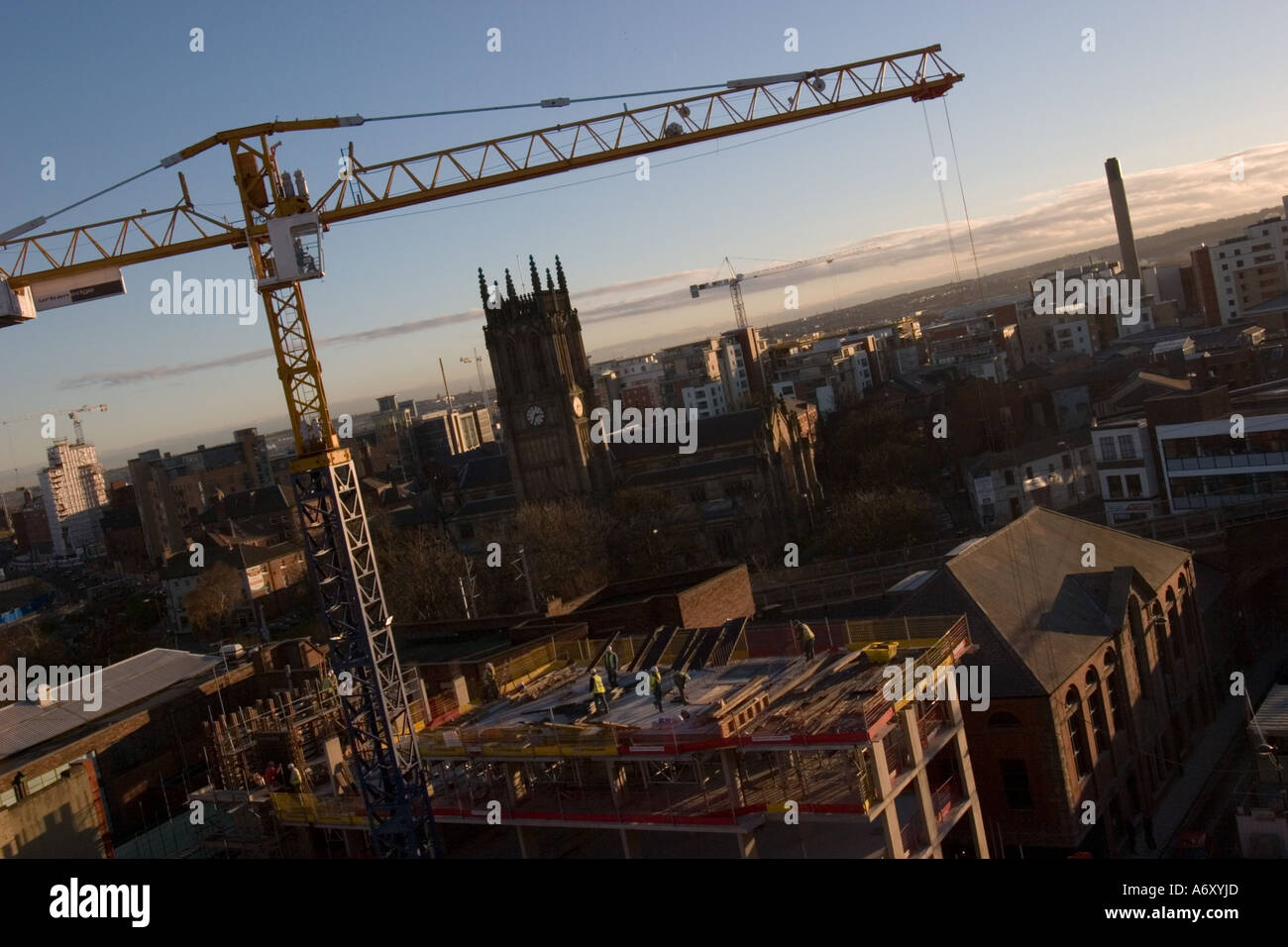 Redevelopment of south Leeds near Leeds Parish Church from 'New York ...
