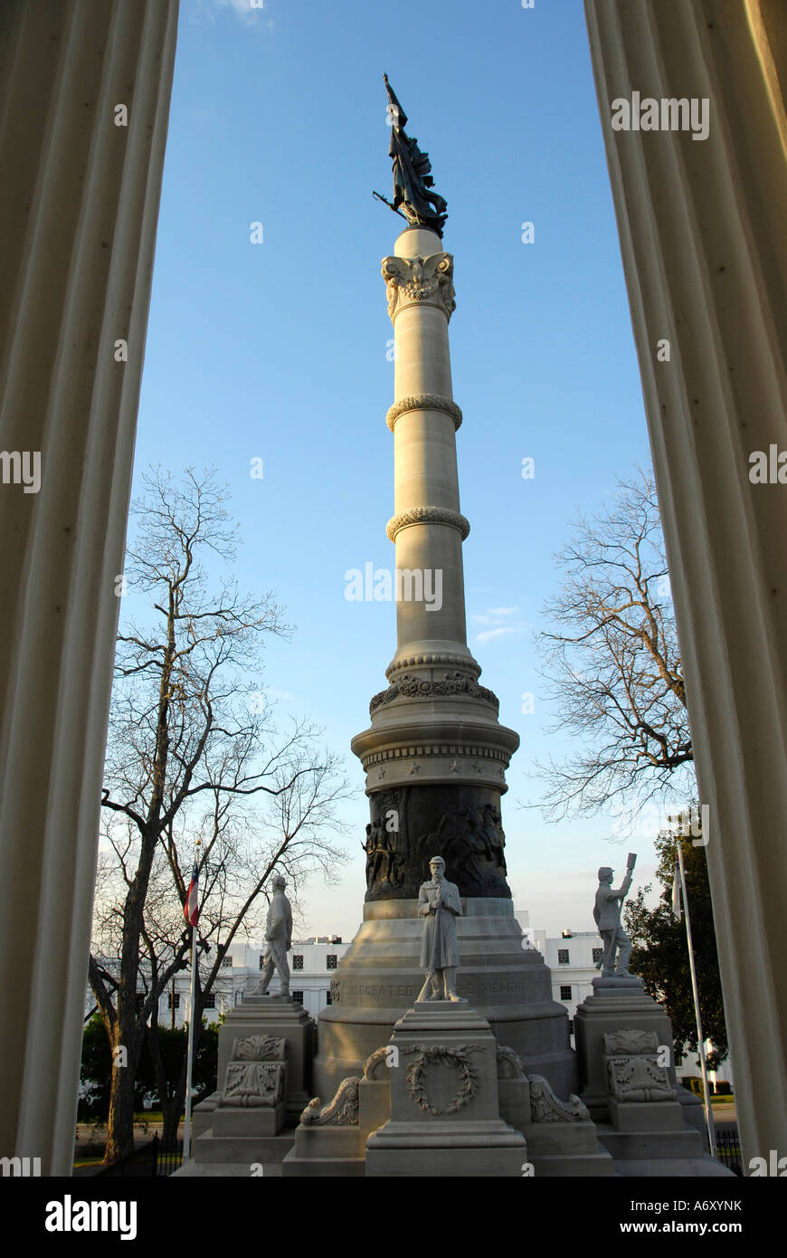 American Civil War Monument at the historic capital city of Montgomery ...