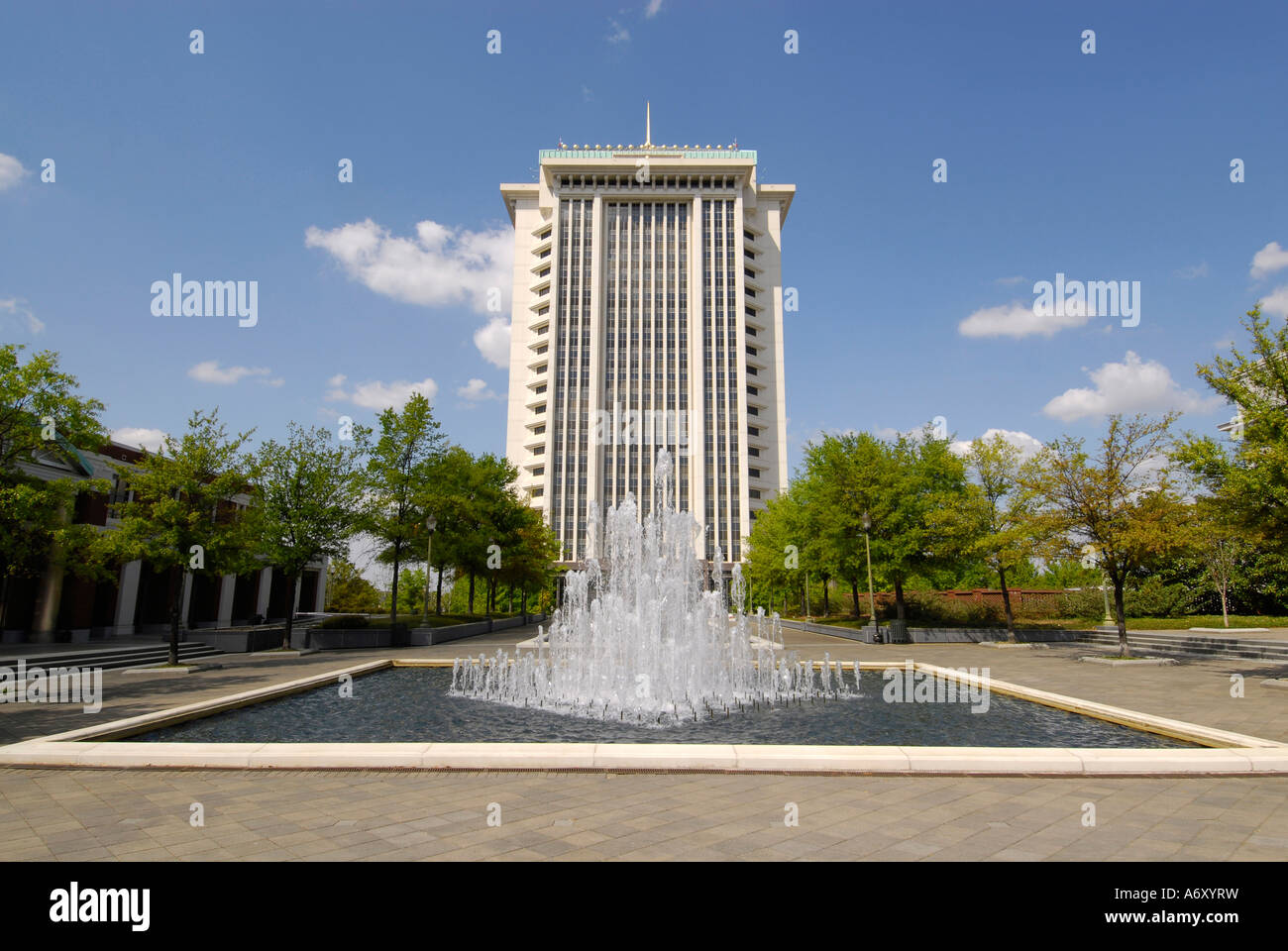 The RSA Tower in the downtown historic city of Montgomery Alabama AL ...