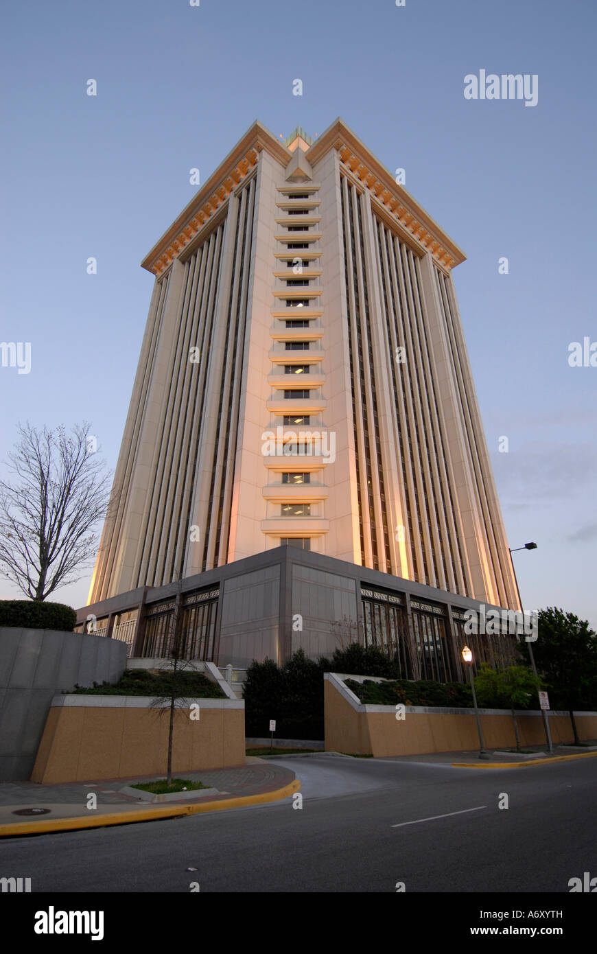 The RSA Tower in the downtown historic city of Montgomery Alabama AL ...