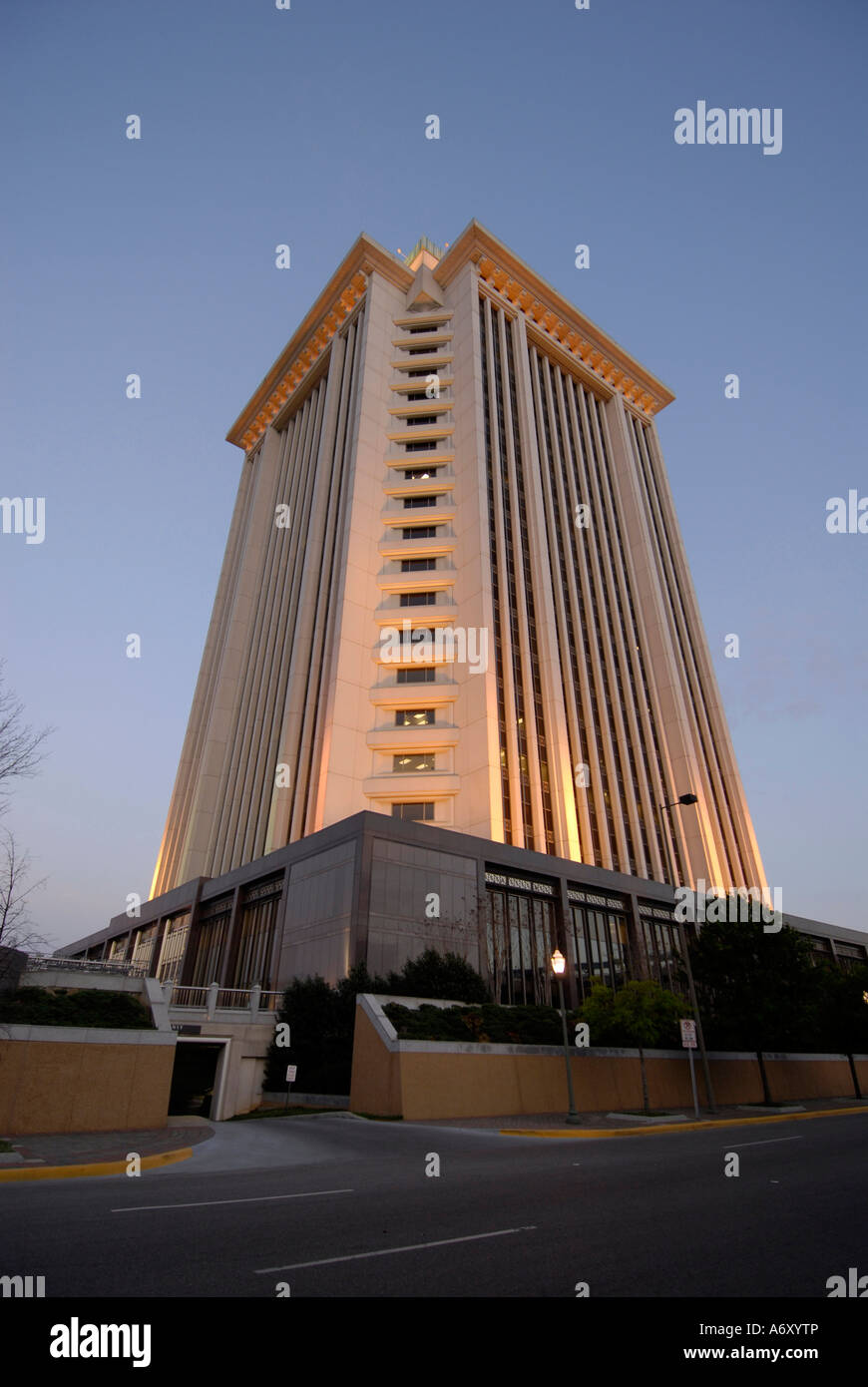 The RSA Tower in the downtown historic city of Montgomery Alabama AL ...
