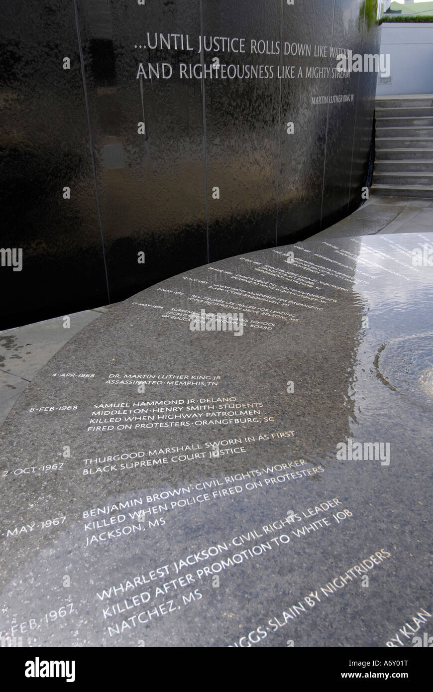 Timeline memorial by Maya Lin architect at the Civil Rights Memorial ...