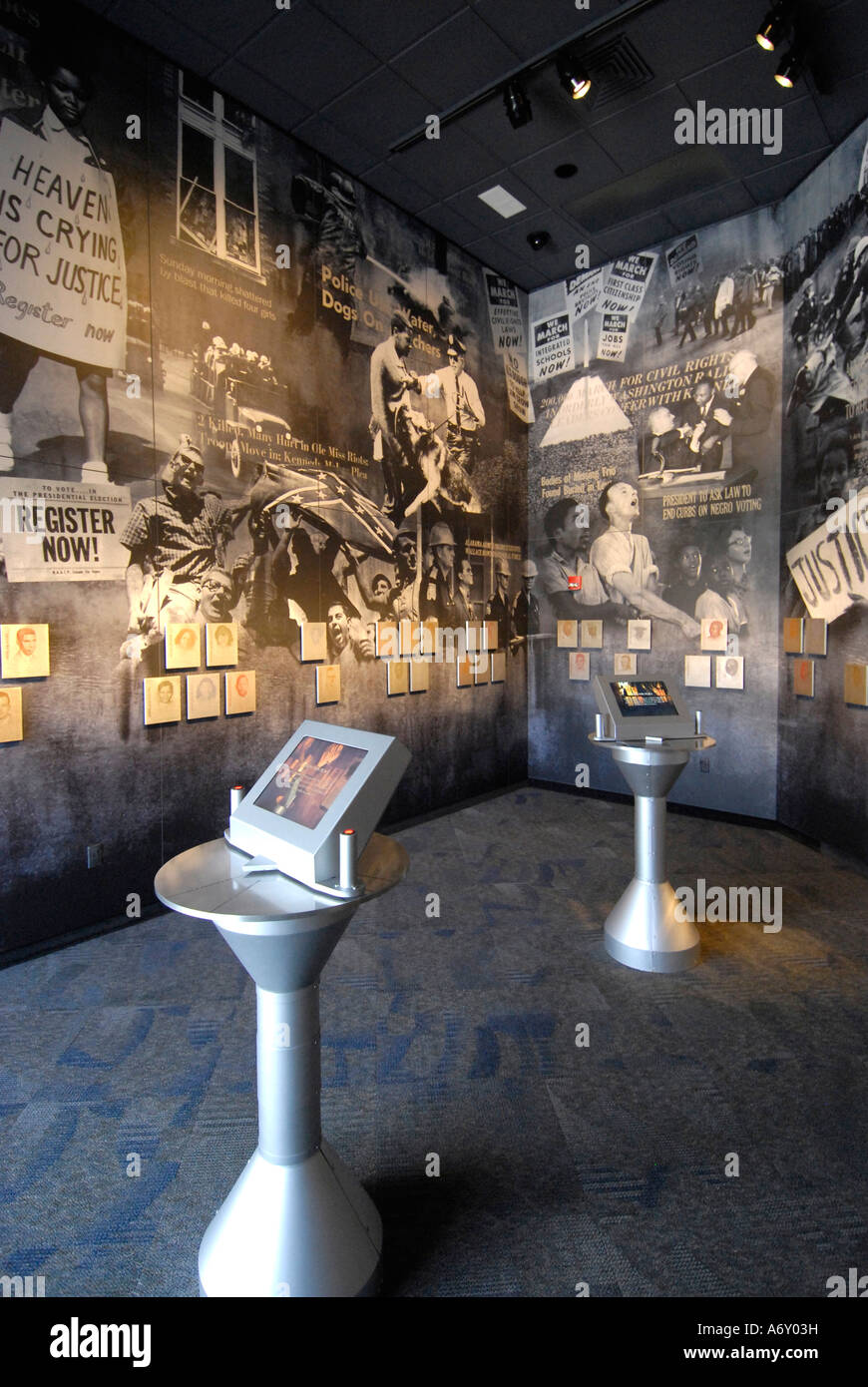 Interior of the Civil Rights Memorial Center located in the historic ...