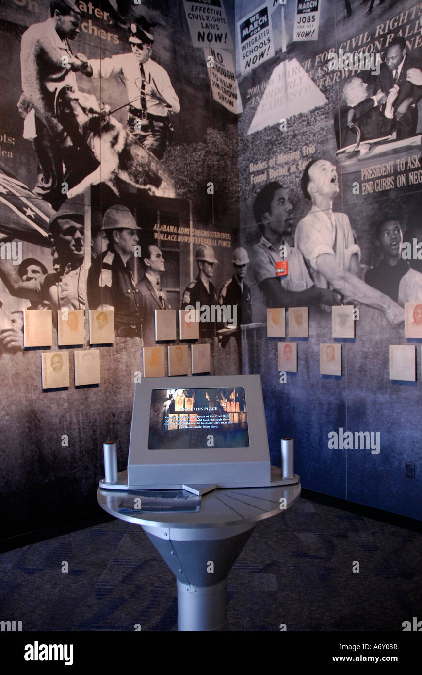 Interior of the Civil Rights Memorial Center located in the historic ...