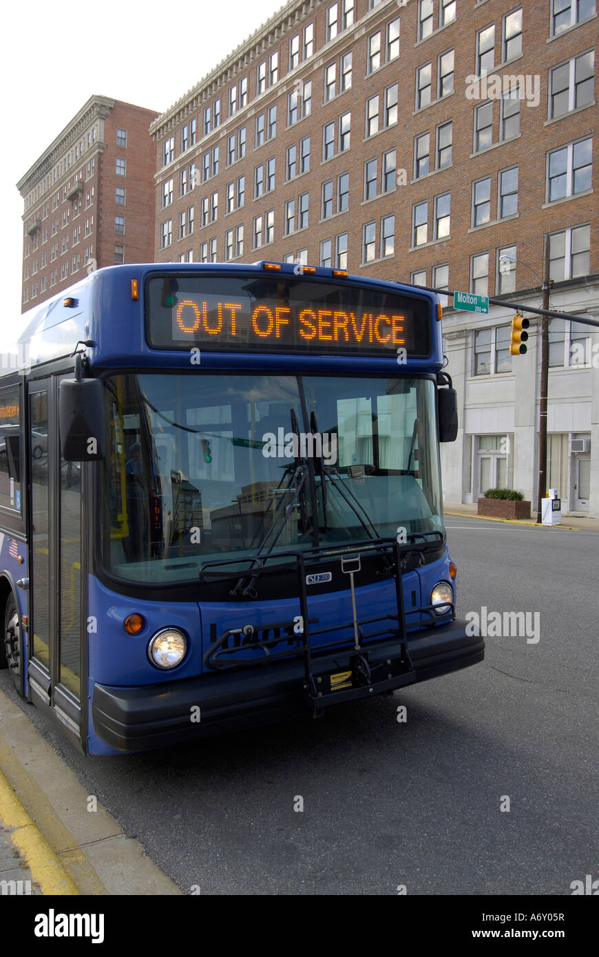 Broken down bus transportation city of Montgomery Alabama AL Stock ...