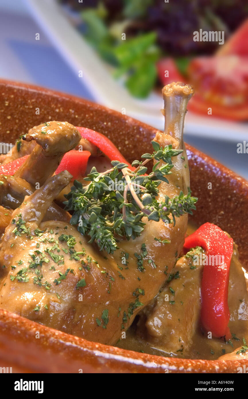 Hare or rabbit cooked in red wine Stock Photo - Alamy