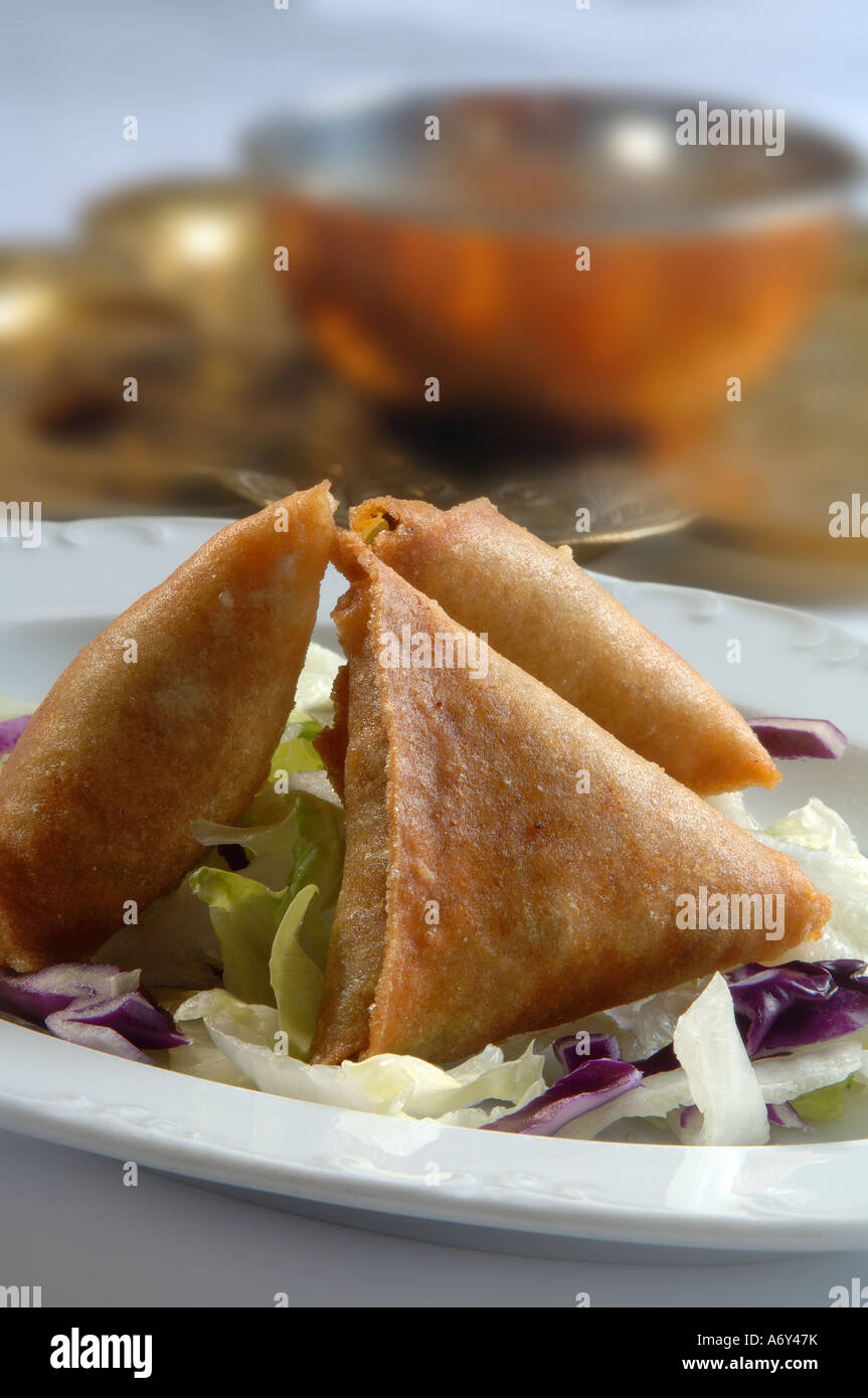 Vegetable samosas type of pasty Stock Photo - Alamy