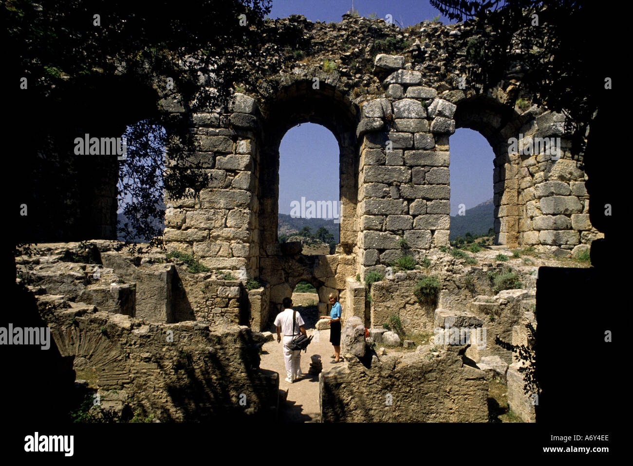 Turkey, Southwest. Caunos ruins. Carians Greeks Romans Byzantines and ...