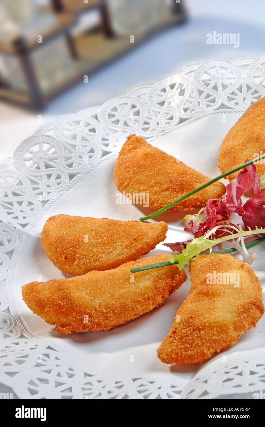 Rissois de camarao Portuguese prawn appetizer Stock Photo - Alamy