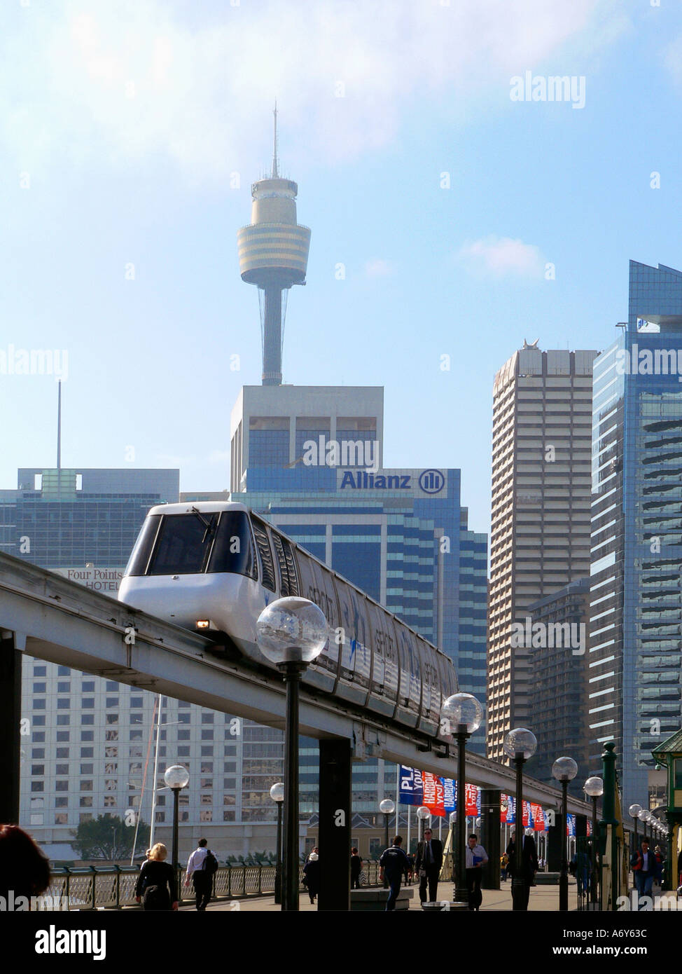 Monorail at Darling Harbor Sydney Australia Stock Photo - Alamy