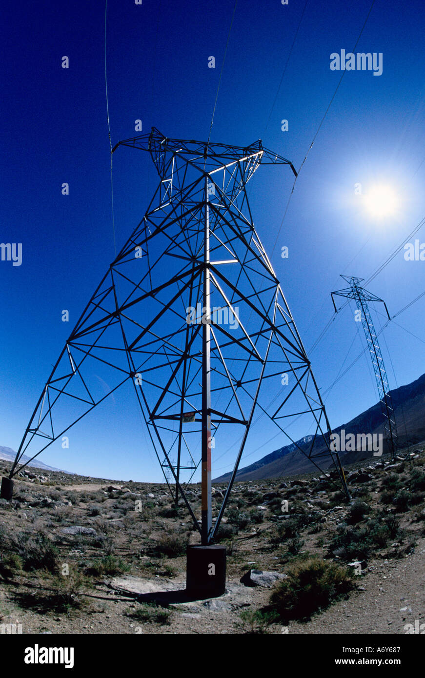 electricity energy towers Stock Photo - Alamy