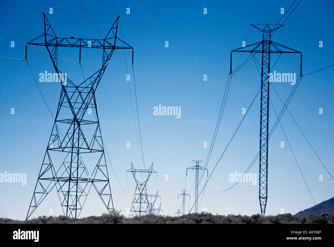electricity energy towers Stock Photo - Alamy