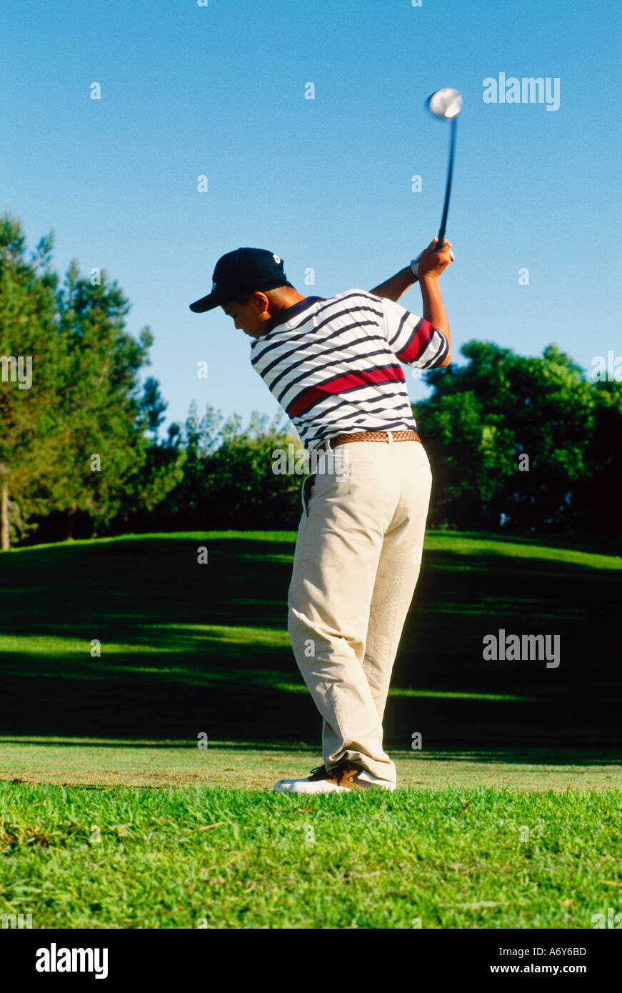golfer driving the ball Stock Photo - Alamy