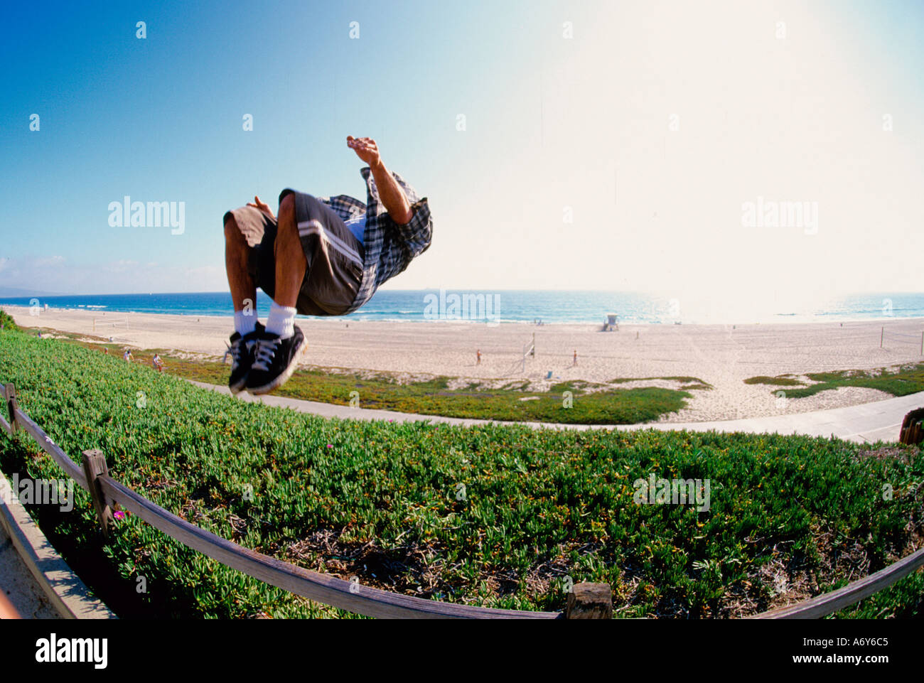 a man doing a back flip Stock Photo - Alamy