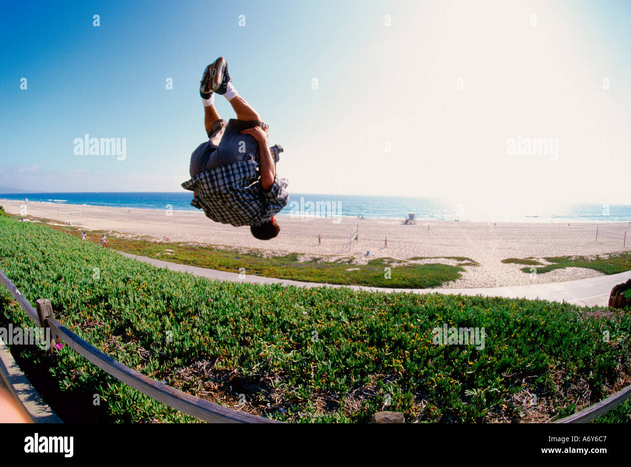 a man doing a back flip Stock Photo - Alamy