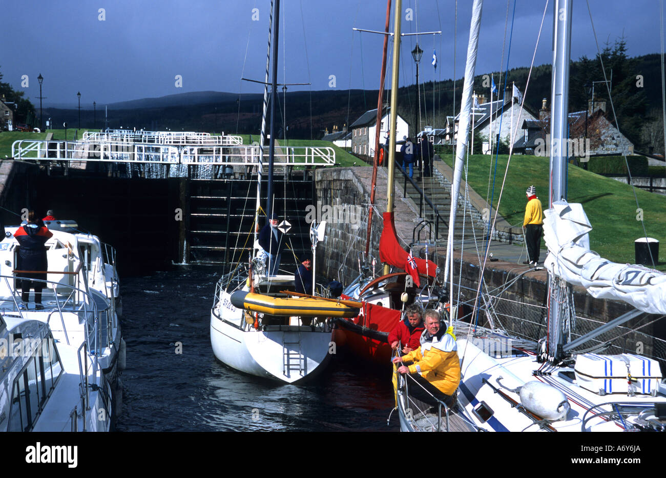 Neptunes Neptune's Staircase locks Scotland Fort Augustus lock ...