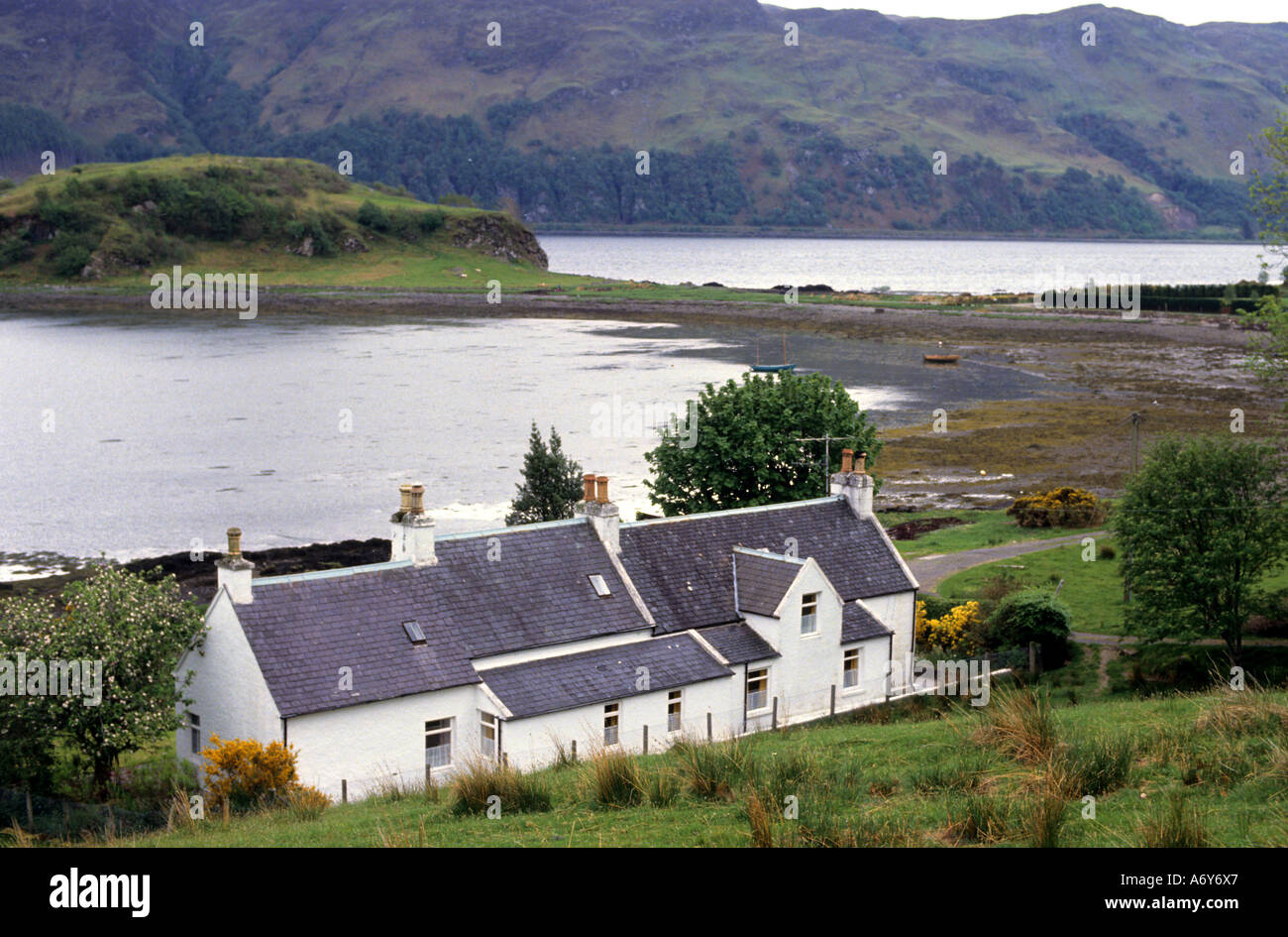 Highlands Skye Scotland Scottish Farm House Loch Stock Photo - Alamy