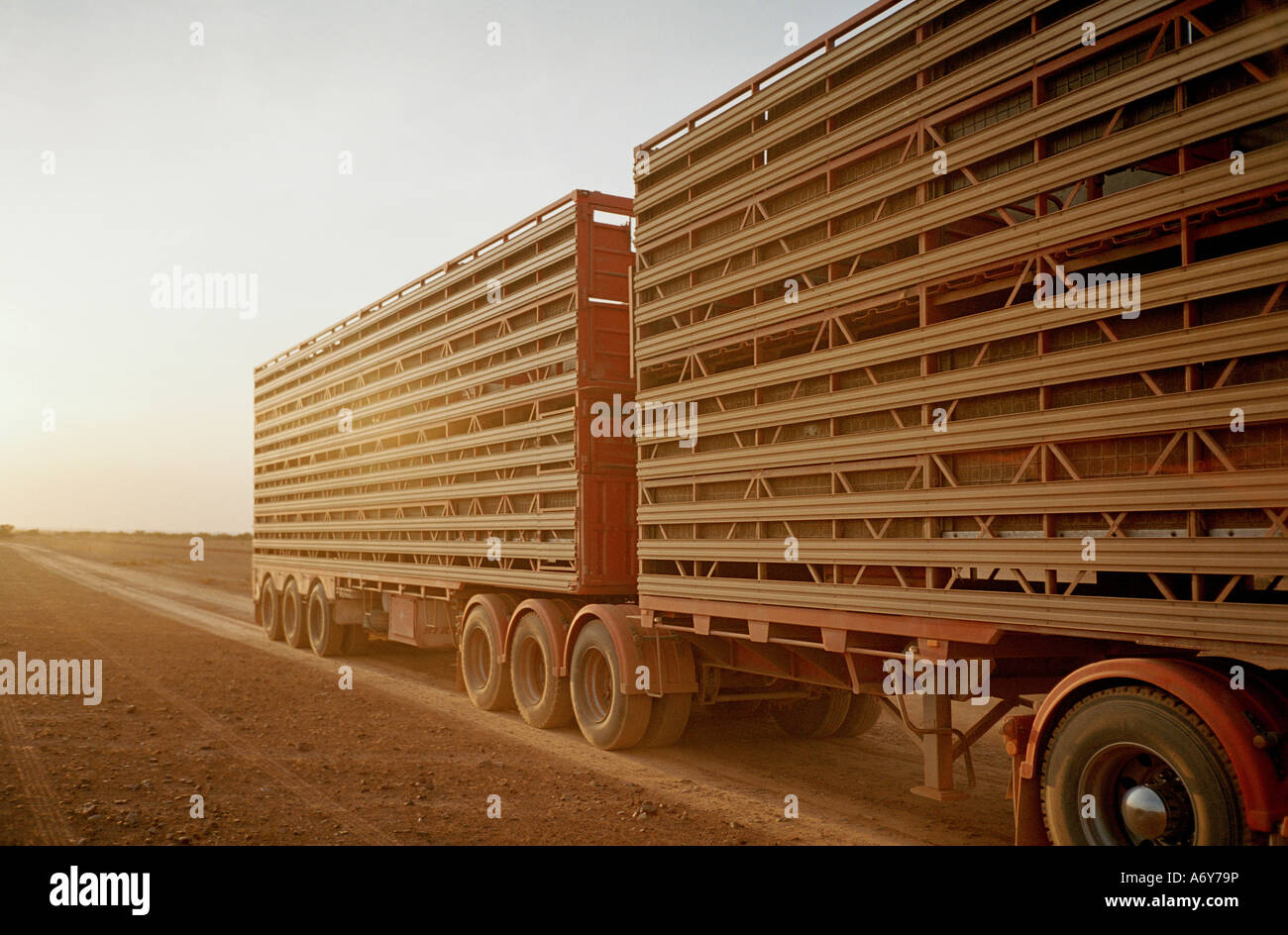 Rear trailer of a semi truck in a rural setting Stock Photo - Alamy