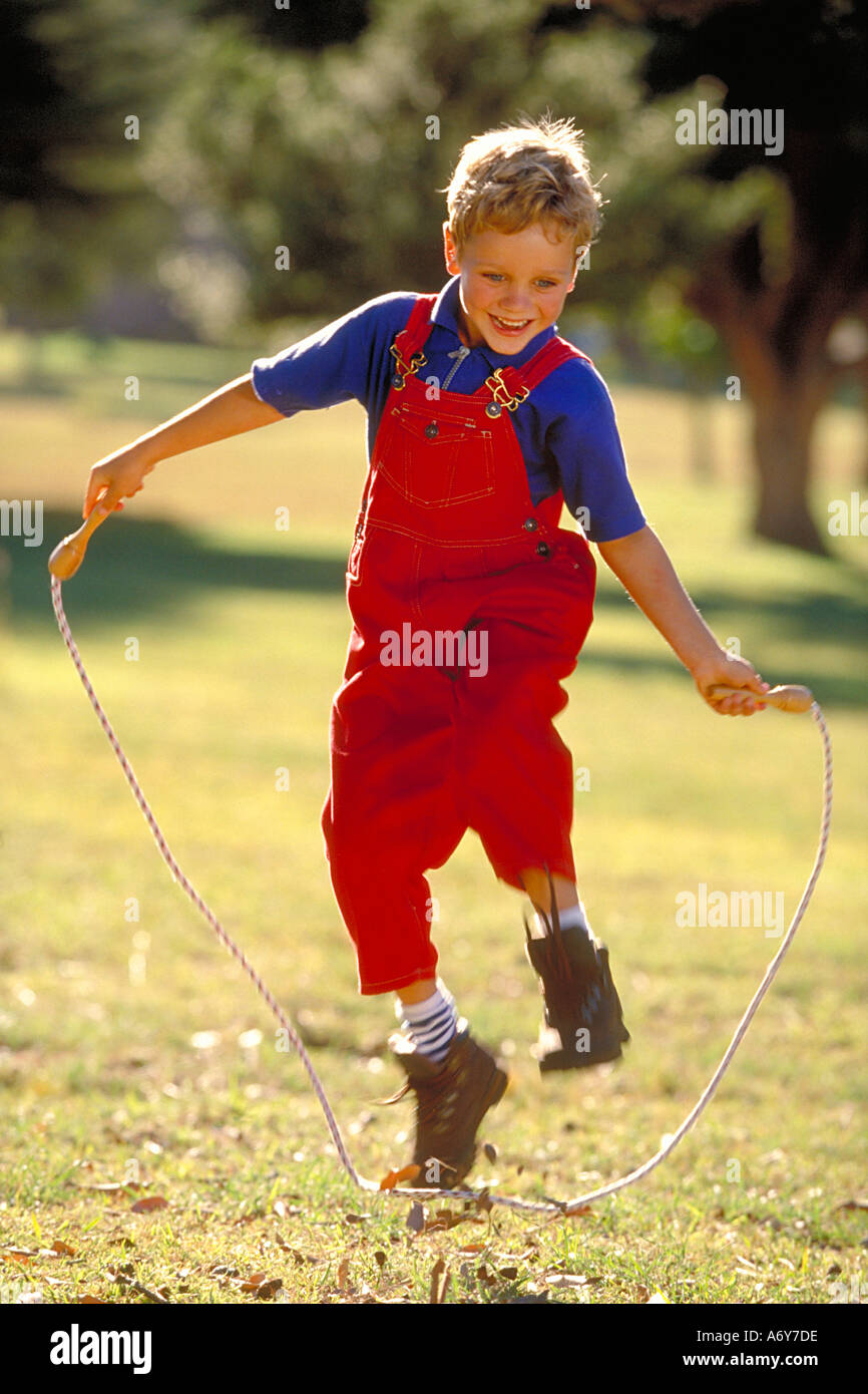 Boy skipping rope hi-res stock photography and images - Alamy