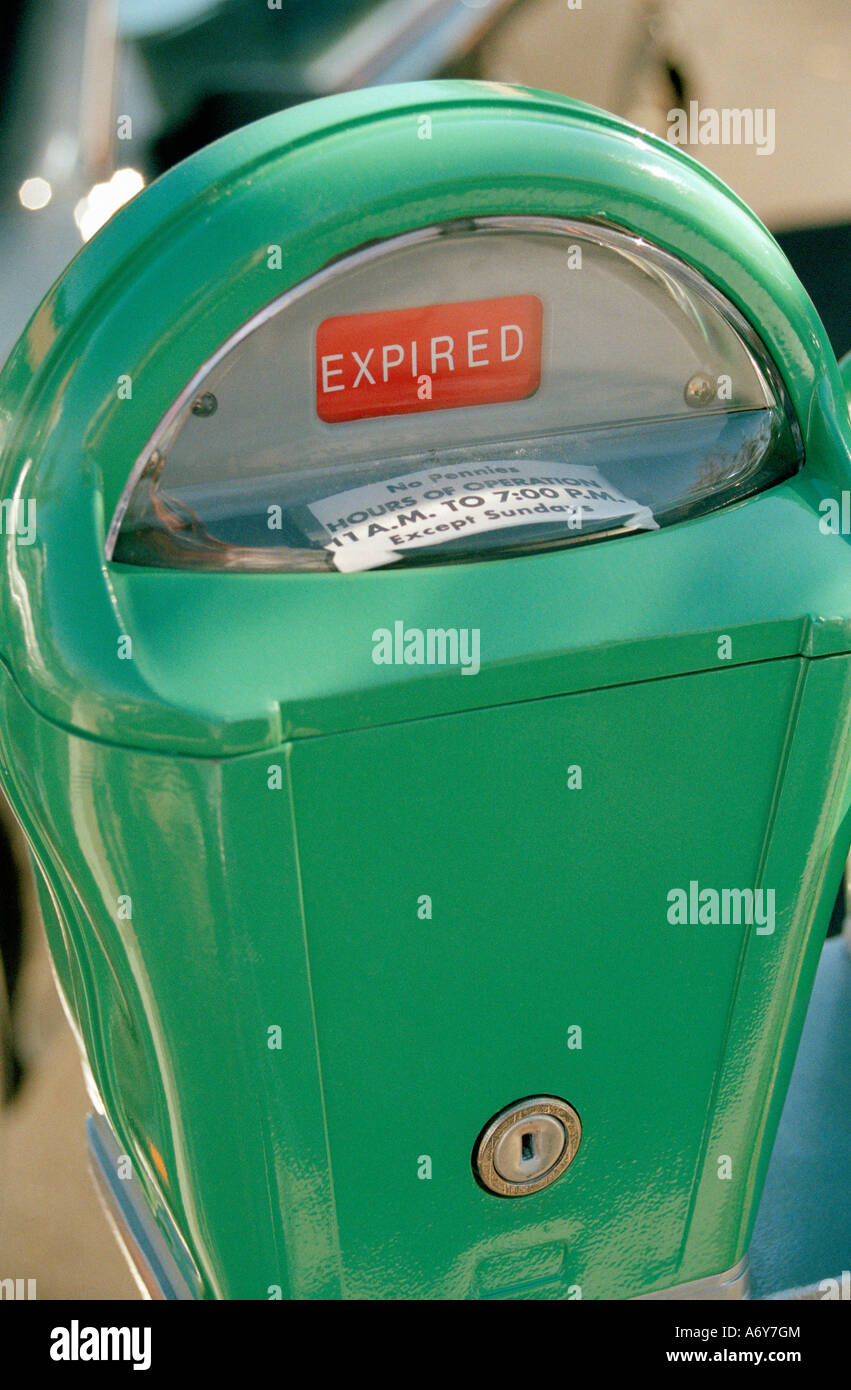Expired parking meter Stock Photo - Alamy
