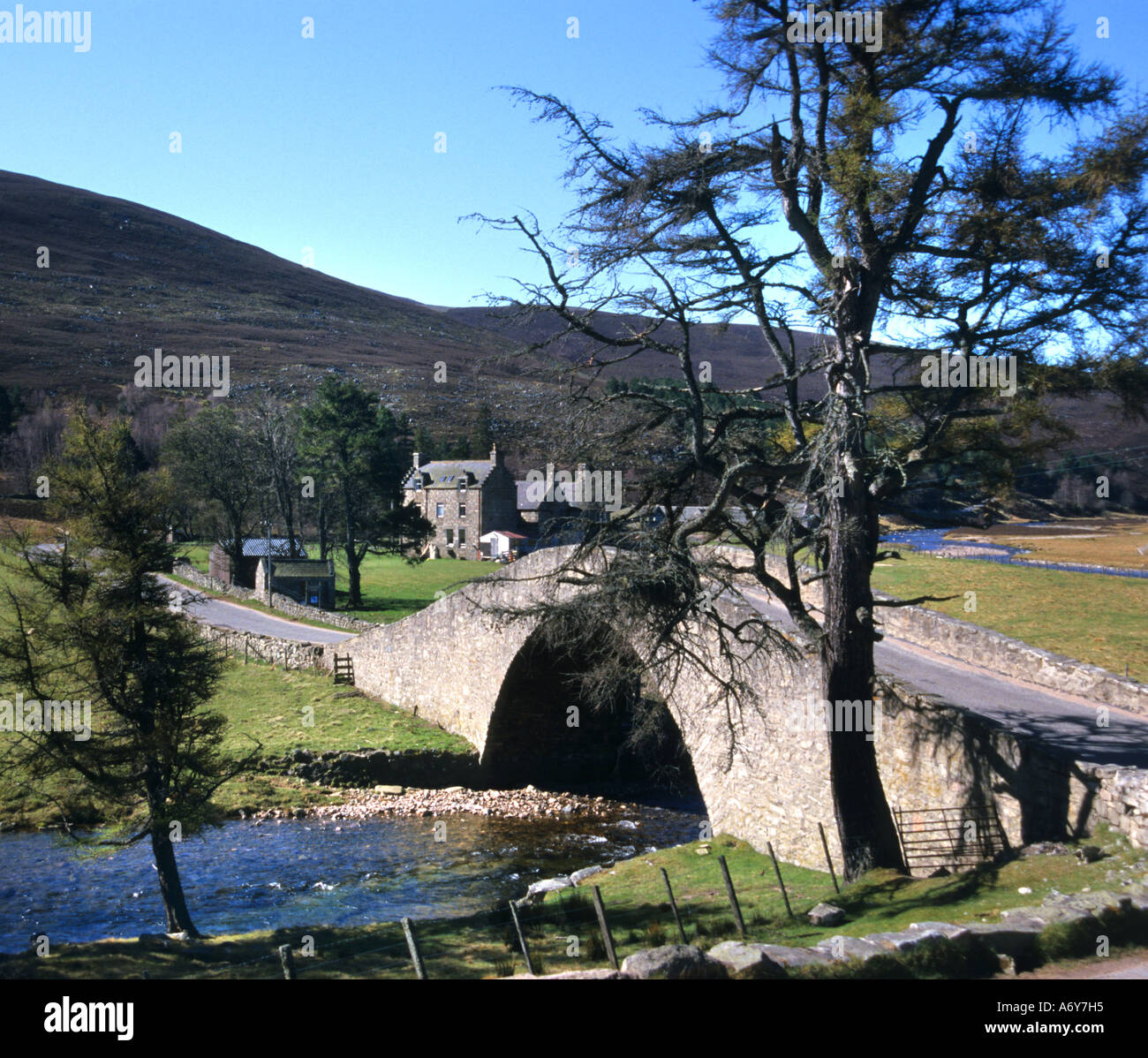 Small bridge Scotland Scottish river water Stock Photo - Alamy