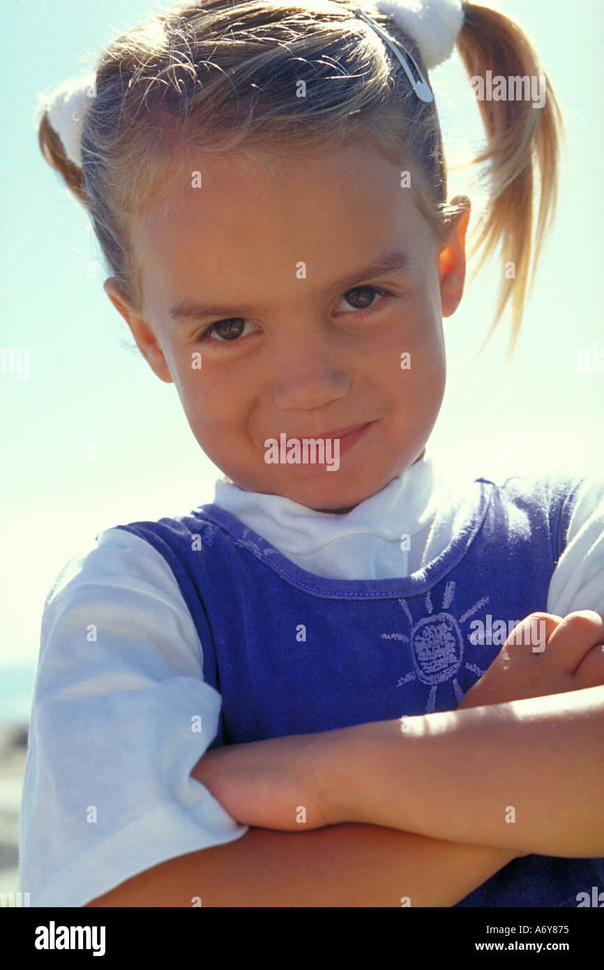 portrait of a cheeky girl Stock Photo - Alamy