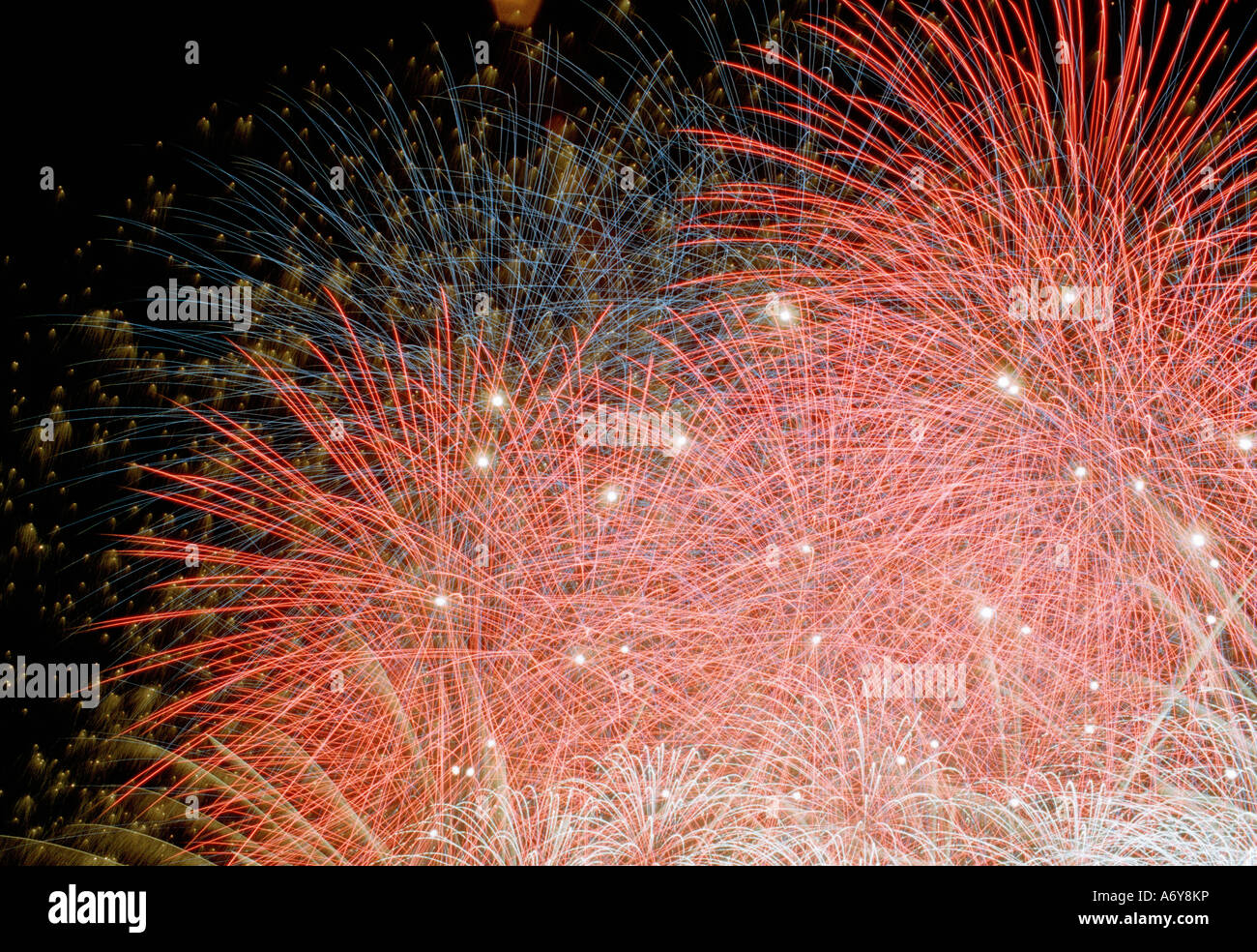Fireworks at night Stock Photo - Alamy