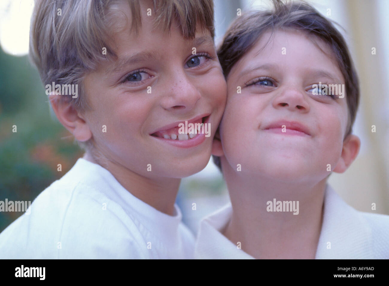 portrait of two boys Stock Photo - Alamy