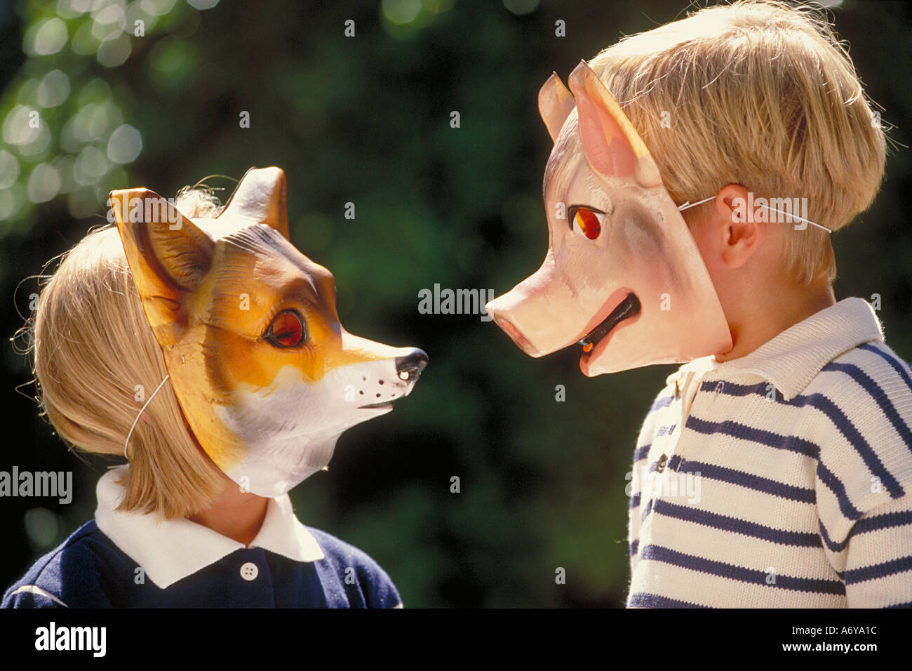 portrait of kids wearing masks Stock Photo - Alamy
