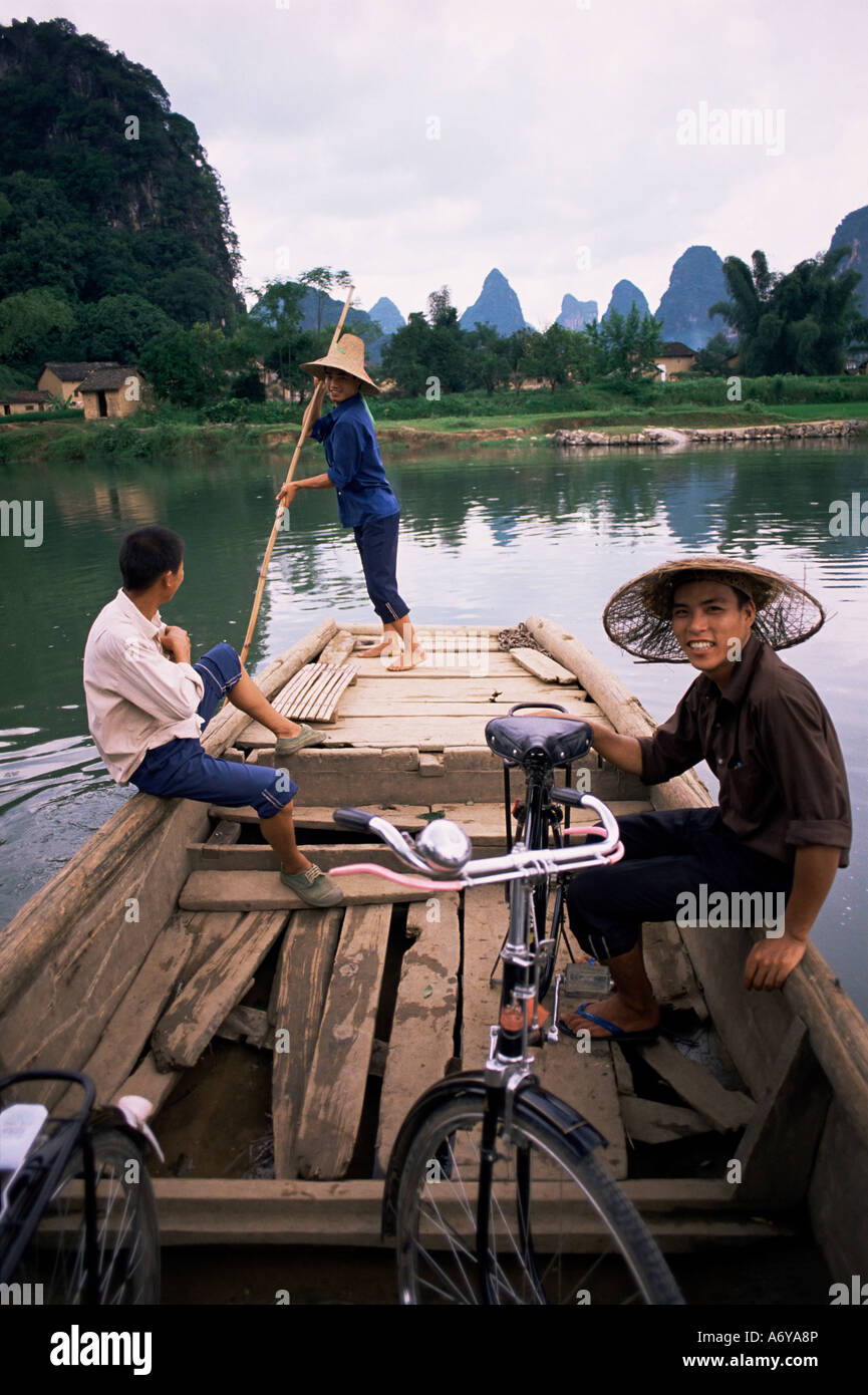 Ferry at Fung Lo rural China Asia Stock Photo - Alamy