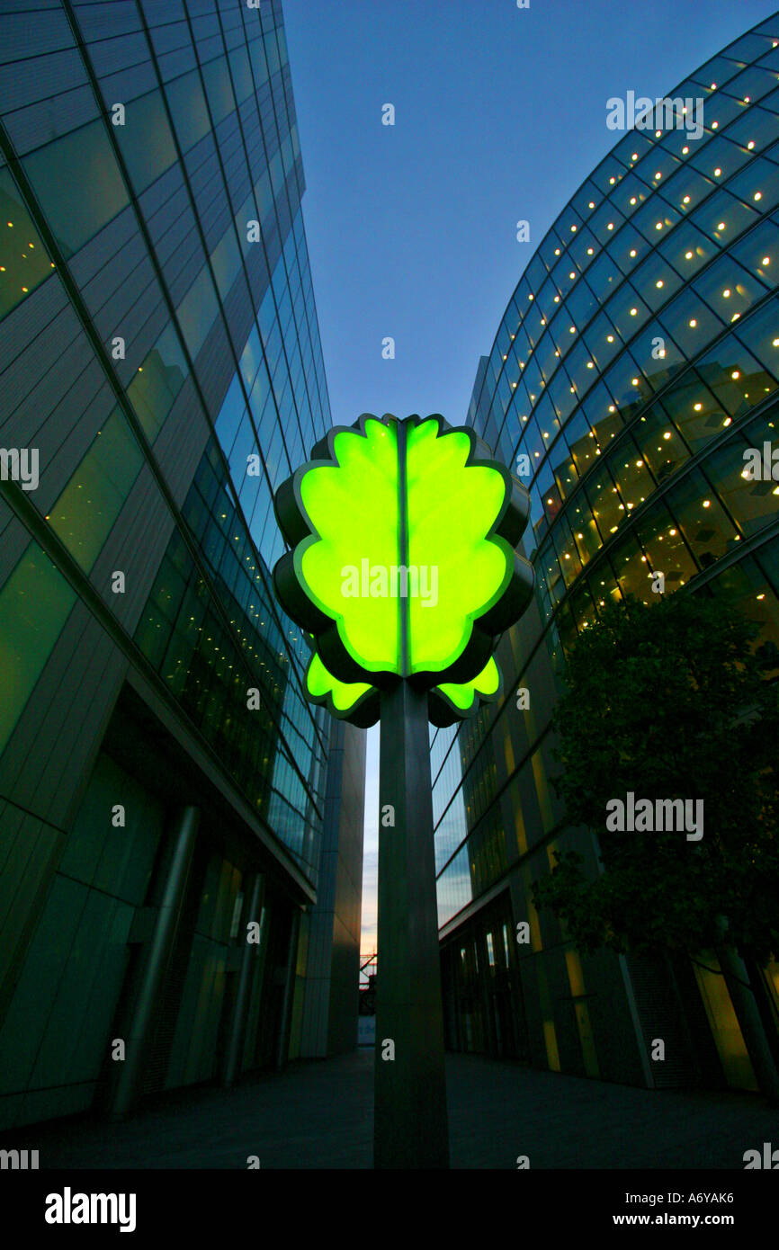 Neon tree and office buildings London Stock Photo - Alamy