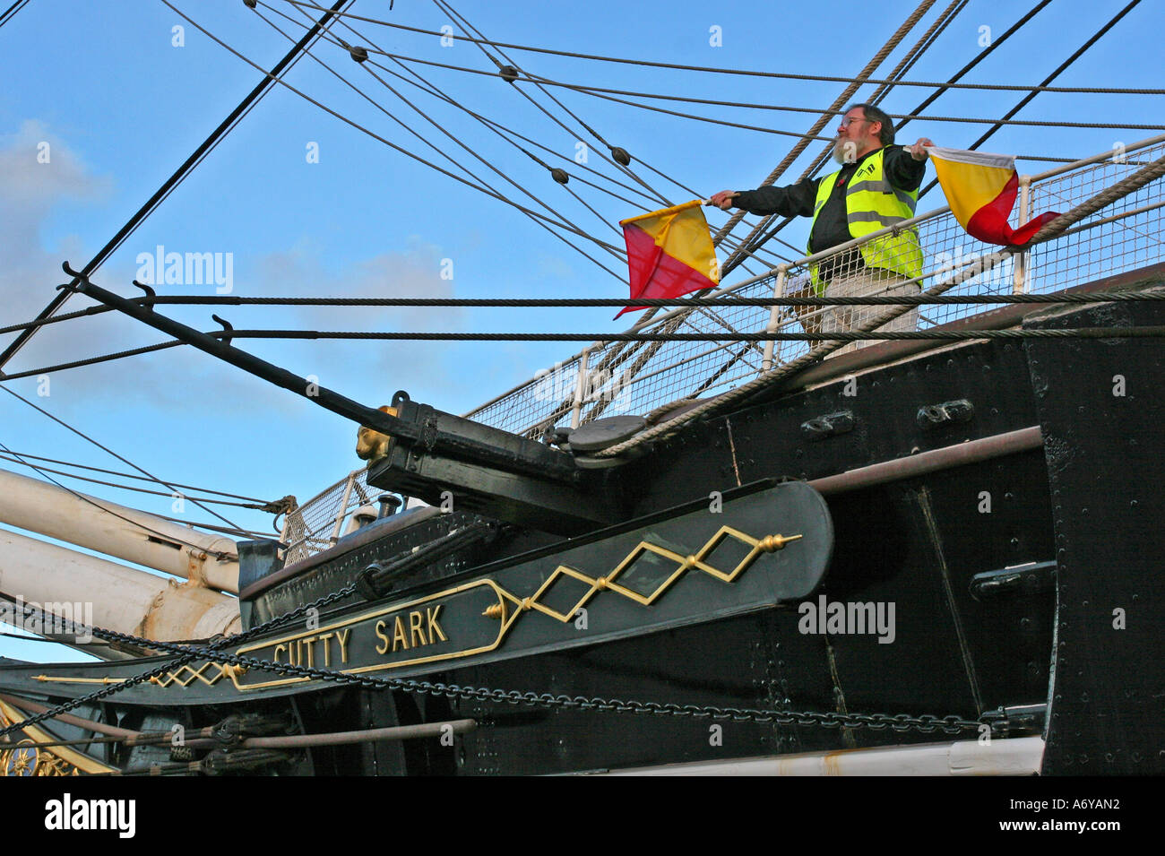 Semaphore flags hi-res stock photography and images - Alamy