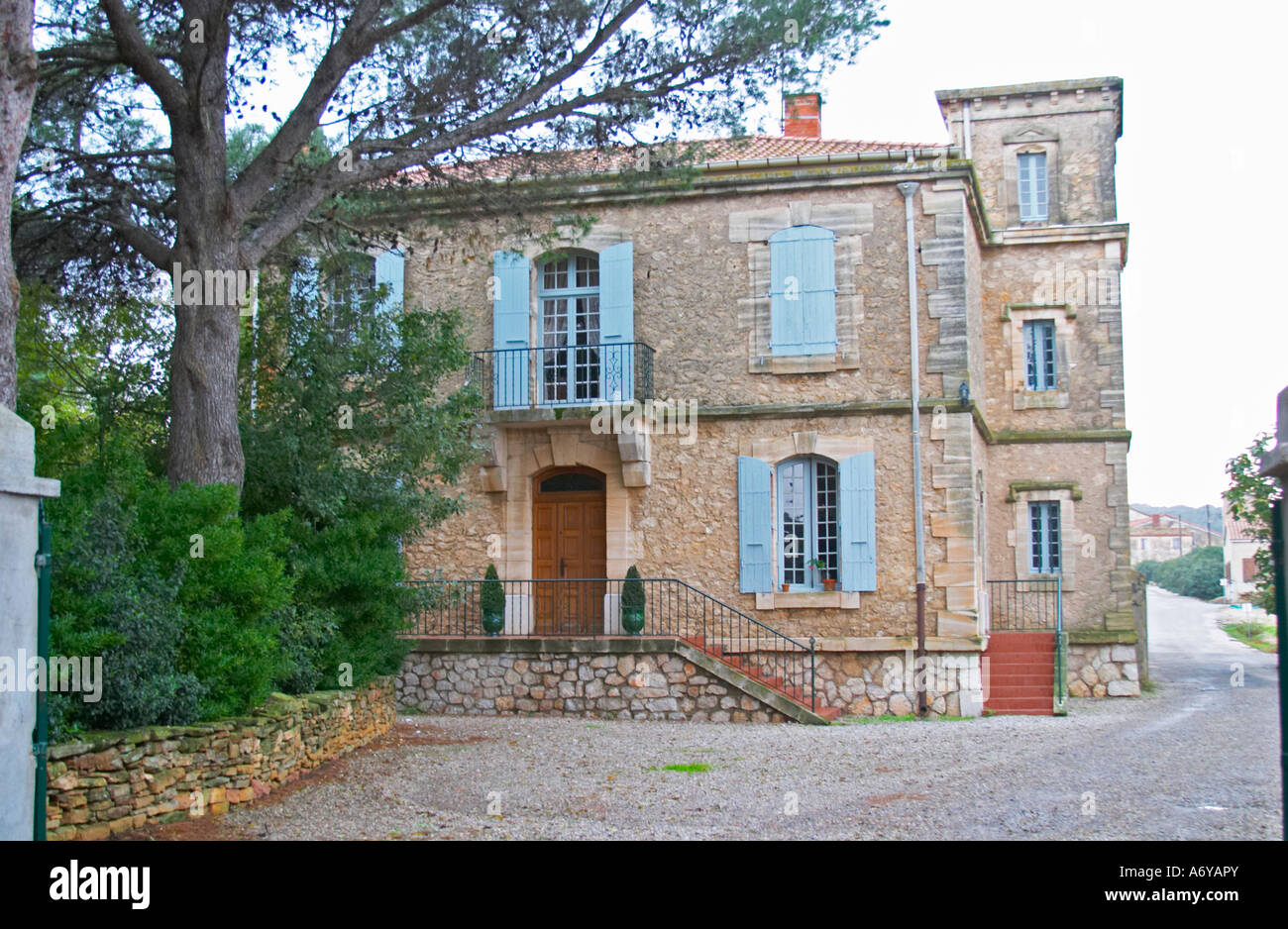 Chateau Mire l'Etang. La Clape. Languedoc. The main building. France ...