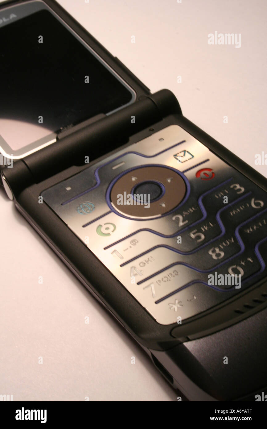 Open Motorolla Mobile Phone Stock Photo - Alamy
