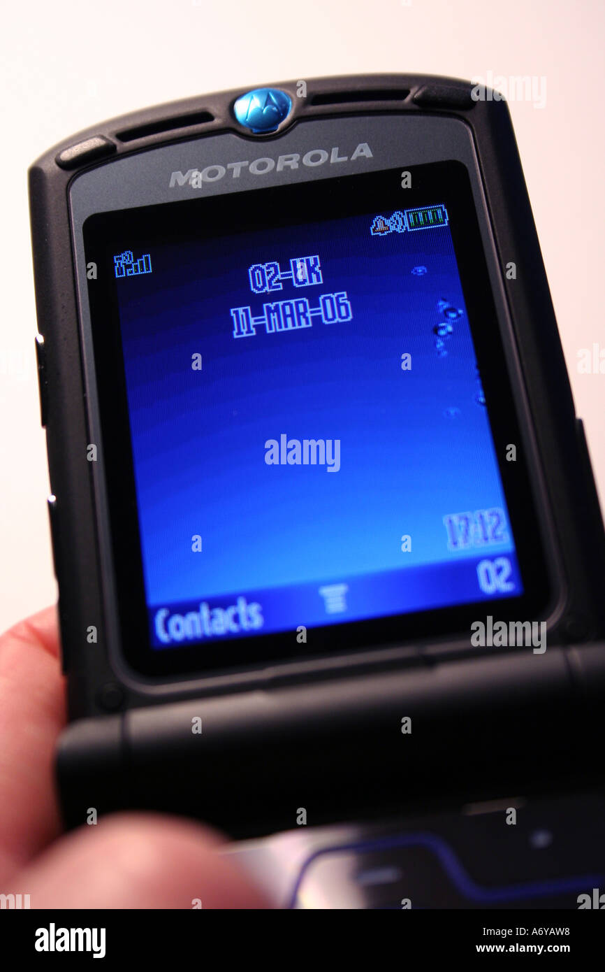 Motorolla Phone Screen Stock Photo - Alamy