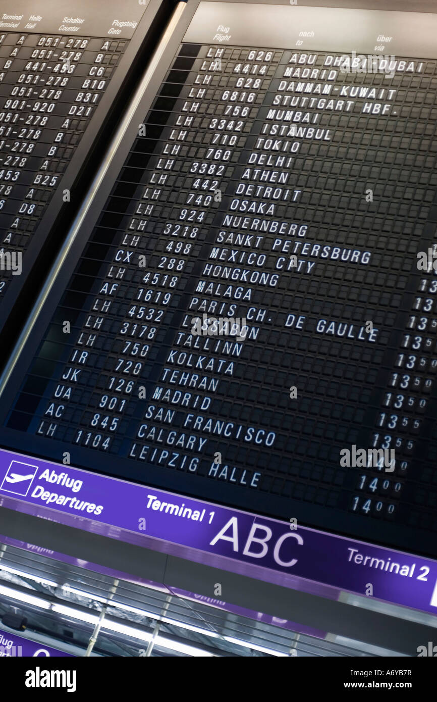 Arrival departure board Stock Photo - Alamy