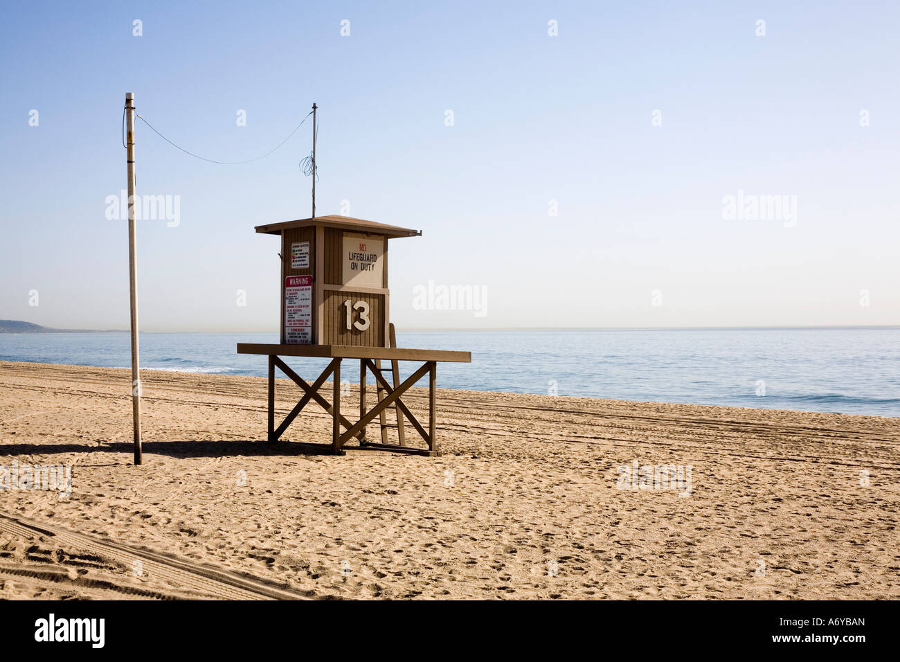Lifeguard cabin on the beach Stock Photo - Alamy